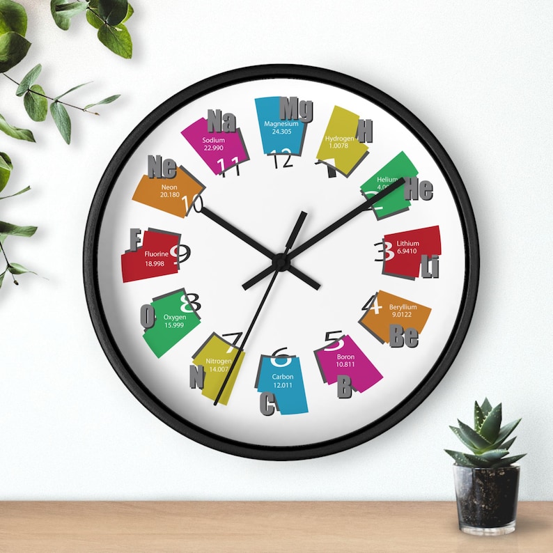 Periodic Table of Elements Clock, Science Graduation Gift, Geek ...