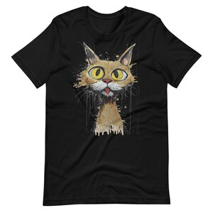 Hilarious Feline Lover Tshirt, Funny Crazy Cat Tee, Cat Painting T ...