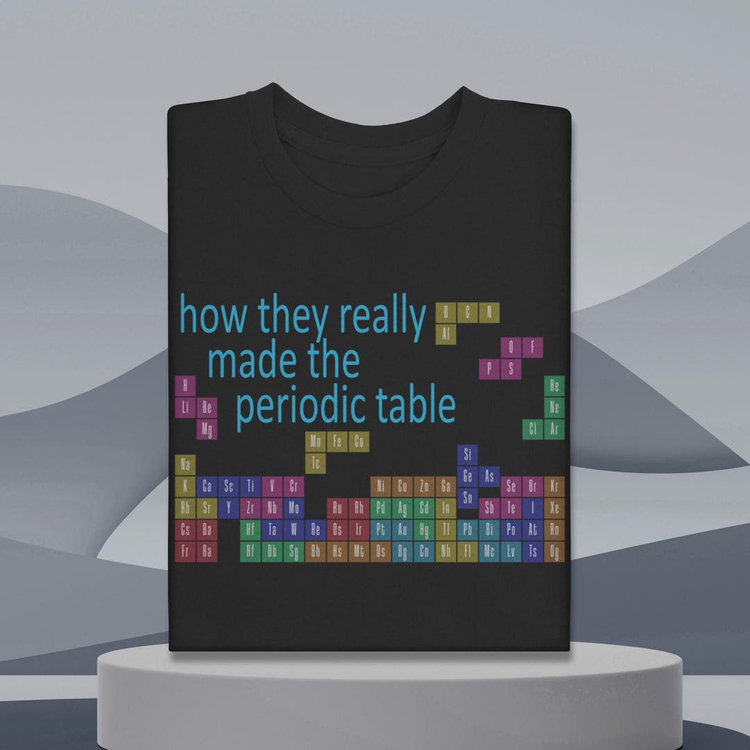 Funny Periodic Table of Elements Shirt, Humorous Block Game Science ...