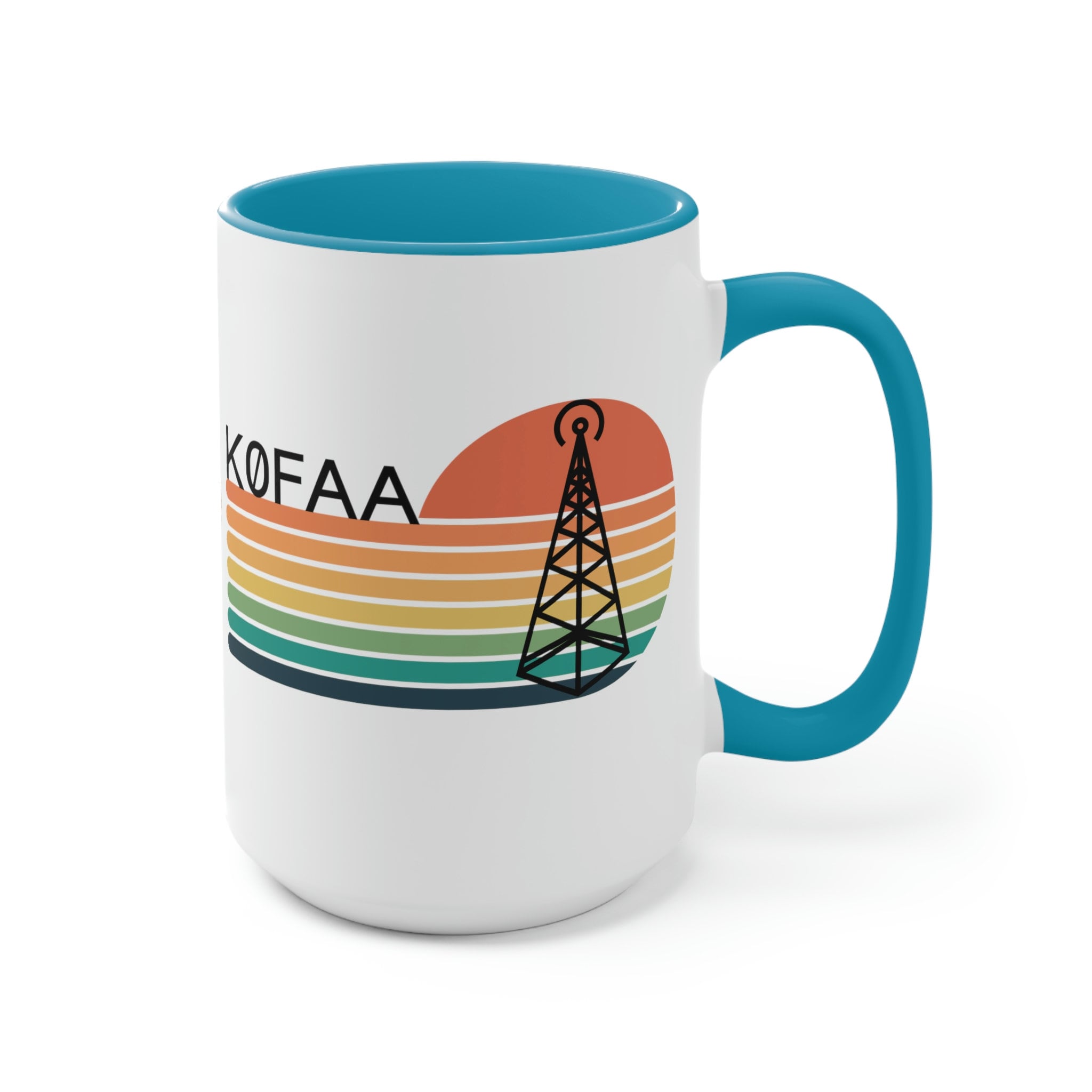 Personalized Call Sign Ham Radio Two-tone Coffee Mug, 15oz, Ham Radio ...