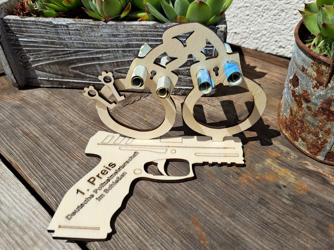 Now New-money Gift Pistol With Handcuffs-police Customs - Etsy