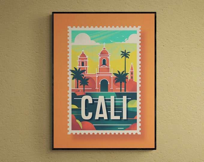 Cali Art Print Colombia Wall Art Travel Poster Cityscape Print - Etsy ...