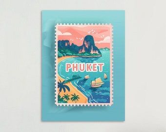 Phuket Poster Stunning Tropical Nightscape Art Print With Vibrant ...