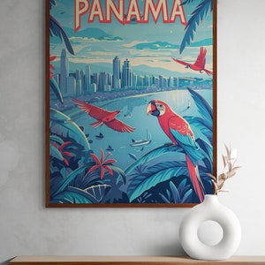 Panama City Printable Travel Poster, Artistic Wall Decor, Ideal Gift ...