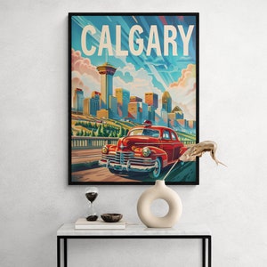 Calgary Printable Travel Poster, Stunning Wall Décor, Ideal for Living ...