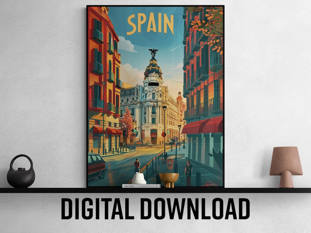 Spain Printable Travel Poster, Vibrant Wall Art Decor, Perfect for Home ...