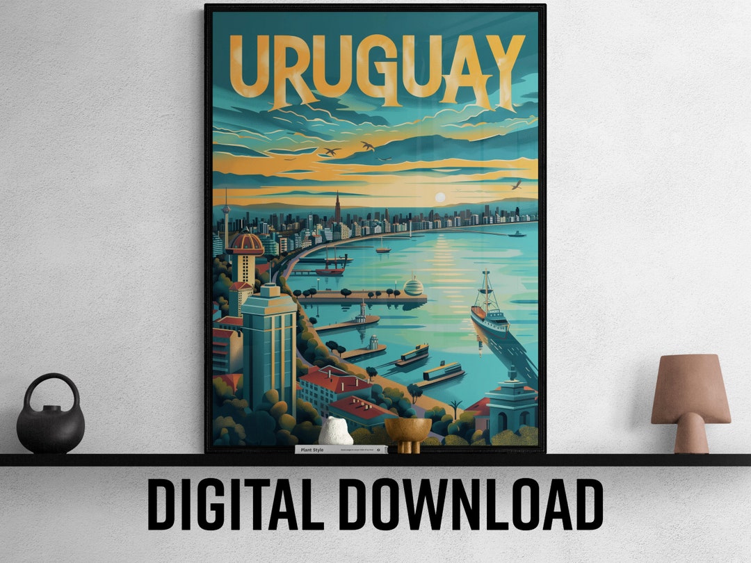 Uruguay Travel Poster Printable File, Vintage Wall Art for Home Decor ...