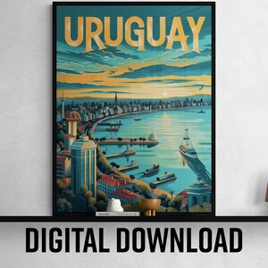 Uruguay Travel Poster Printable File, Vintage Wall Art for Home Decor ...