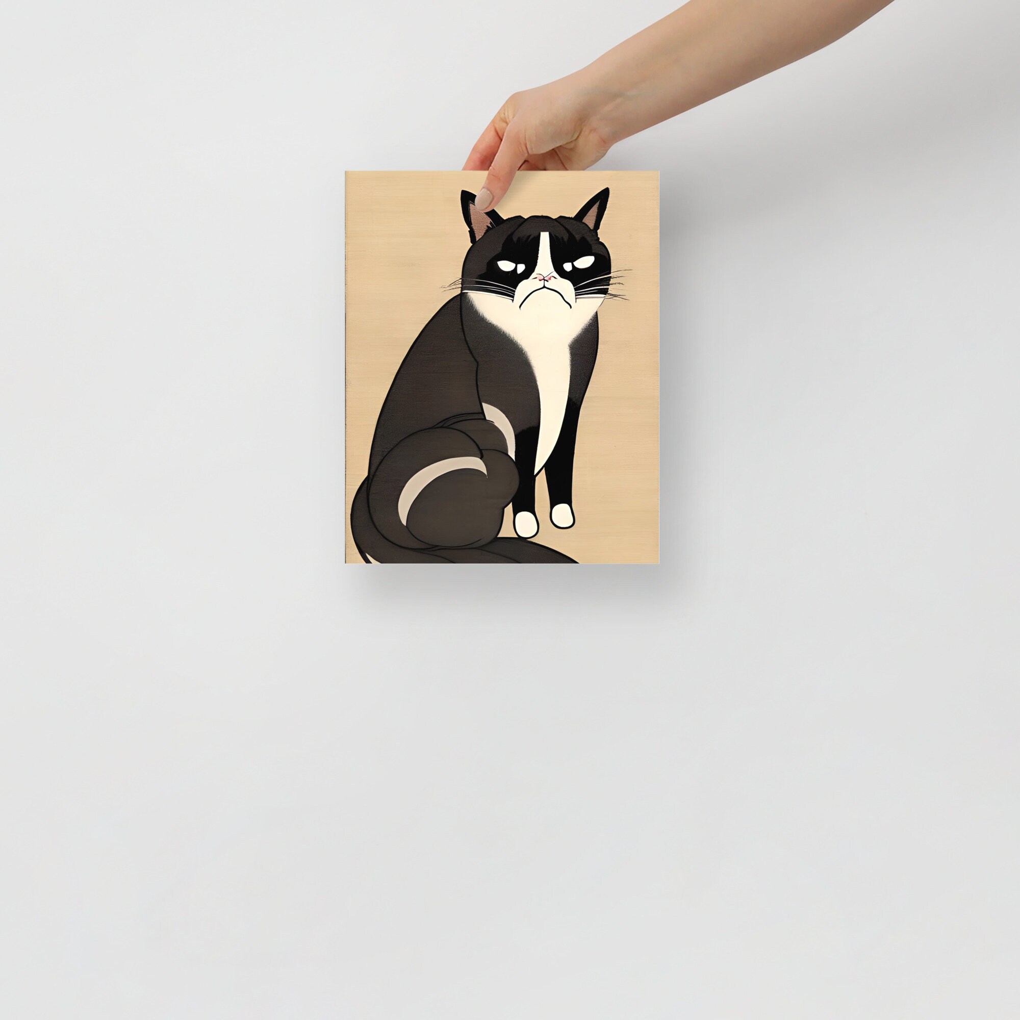 Grumpy Cat Ukiyo-e Style Surreal Abstract Cat Motif - Etsy