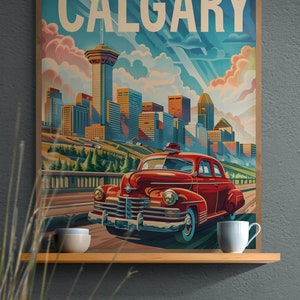 Calgary Printable Travel Poster, Stunning Wall Décor, Ideal for Living ...