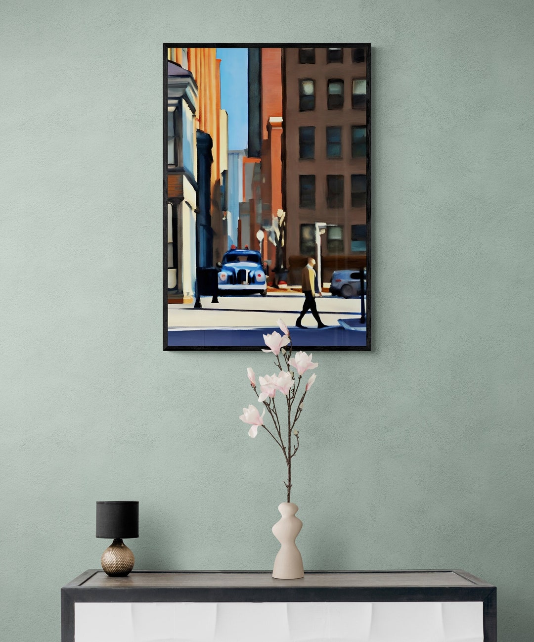 Streets of Boston, Edward Hopper Style, Impressionism, Modern Art ...