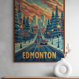 Edmonton Printable Travel Poster, Artistic Edmonton Wall Art, Ideal for ...