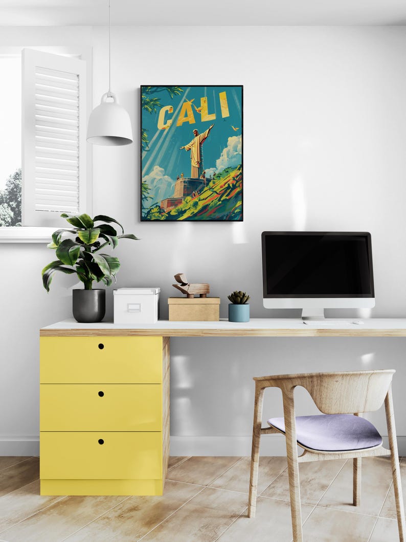 Cali Colombia Travel Poster Printable Wall Art, Vibrant Cityscape Decor ...