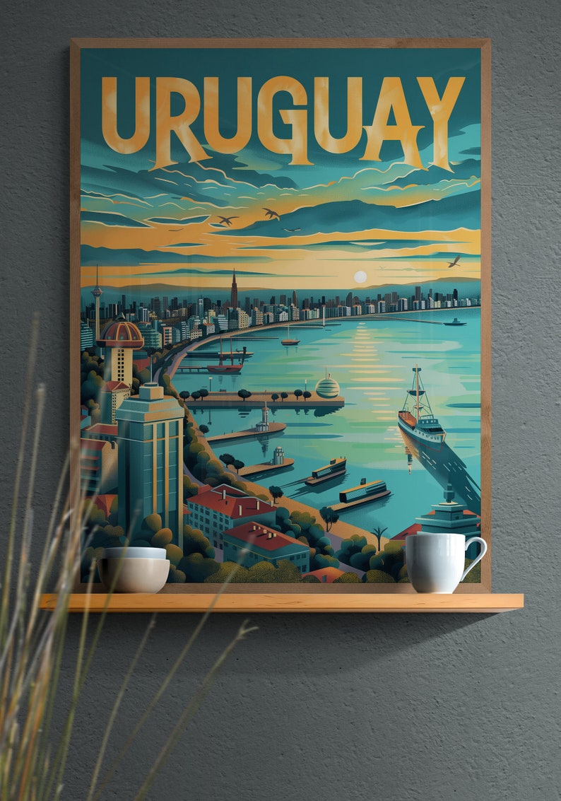 Uruguay Travel Poster Printable File, Vintage Wall Art for Home Decor ...