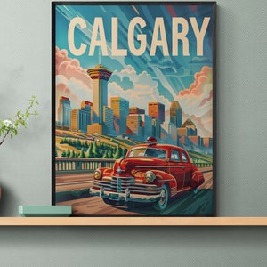 Calgary Printable Travel Poster, Stunning Wall Décor, Ideal for Living ...