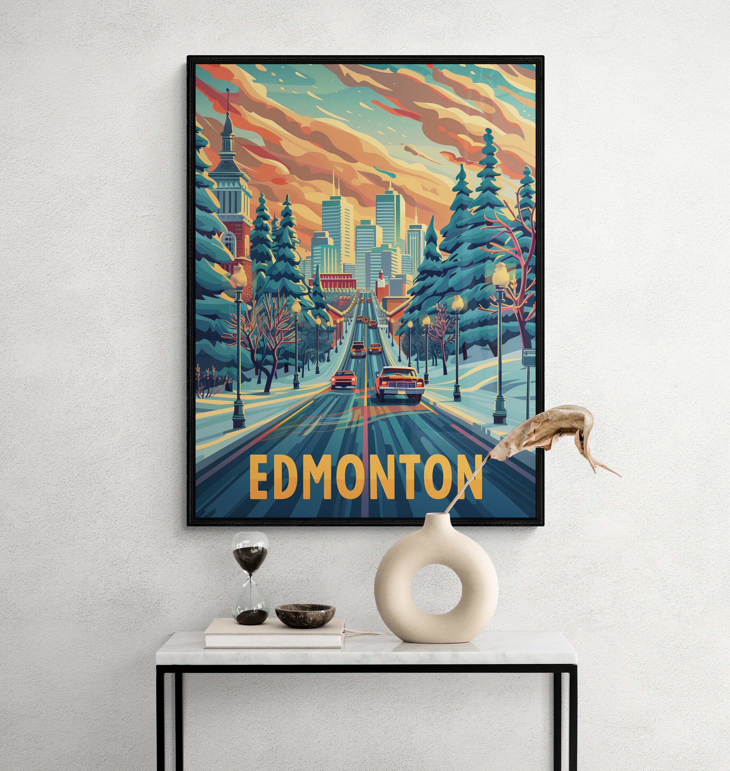 Edmonton Printable Travel Poster, Artistic Edmonton Wall Art, Ideal for ...