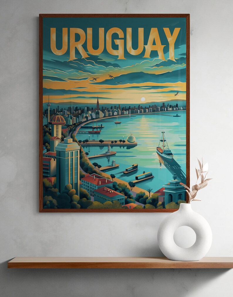 Uruguay Travel Poster Printable File, Vintage Wall Art for Home Decor ...