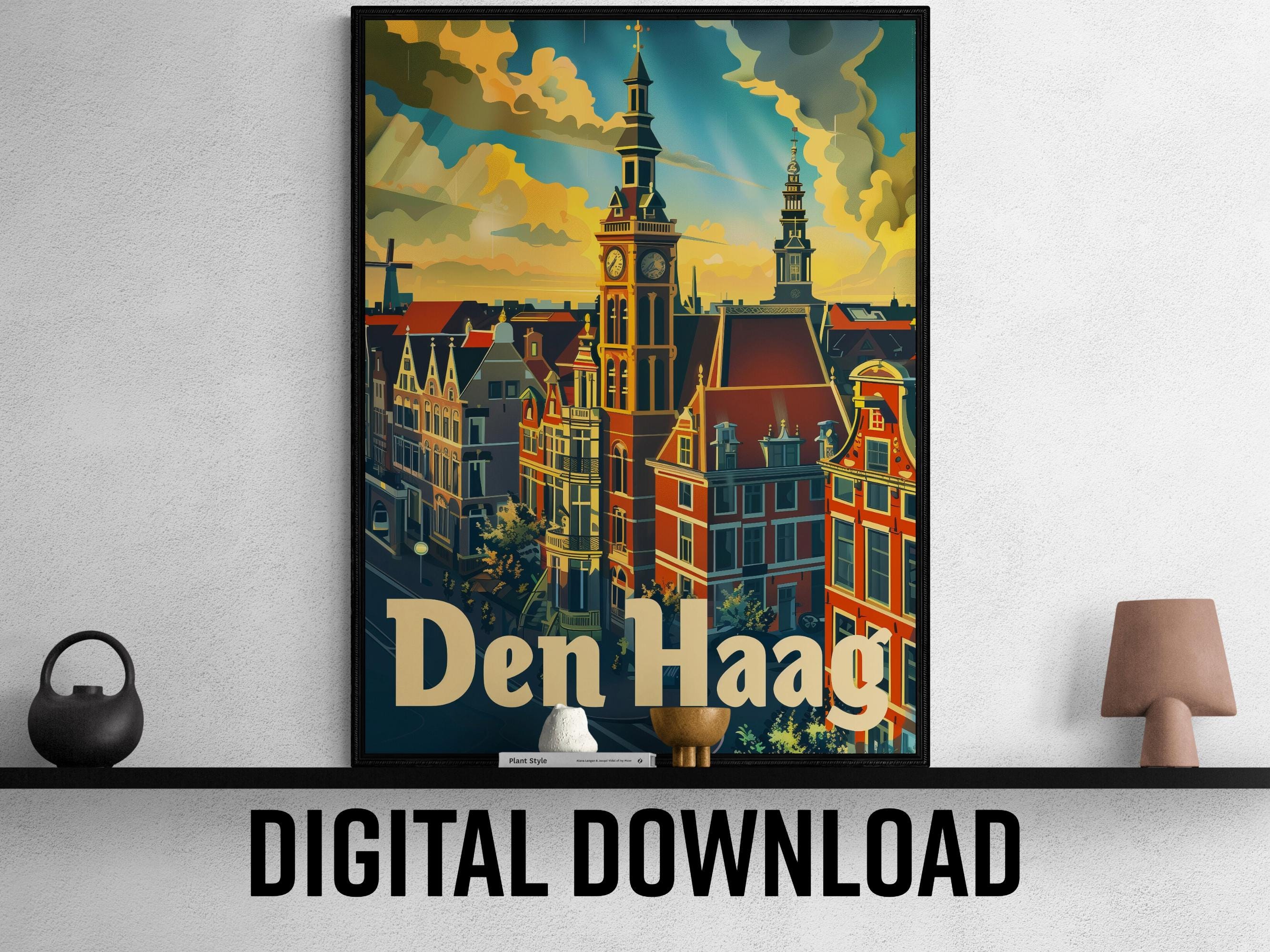 The Hague Printable Travel Poster, Vintage Wall Art, Perfect Home Decor ...