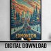 Edmonton Printable Travel Poster, Artistic Edmonton Wall Art, Ideal for ...