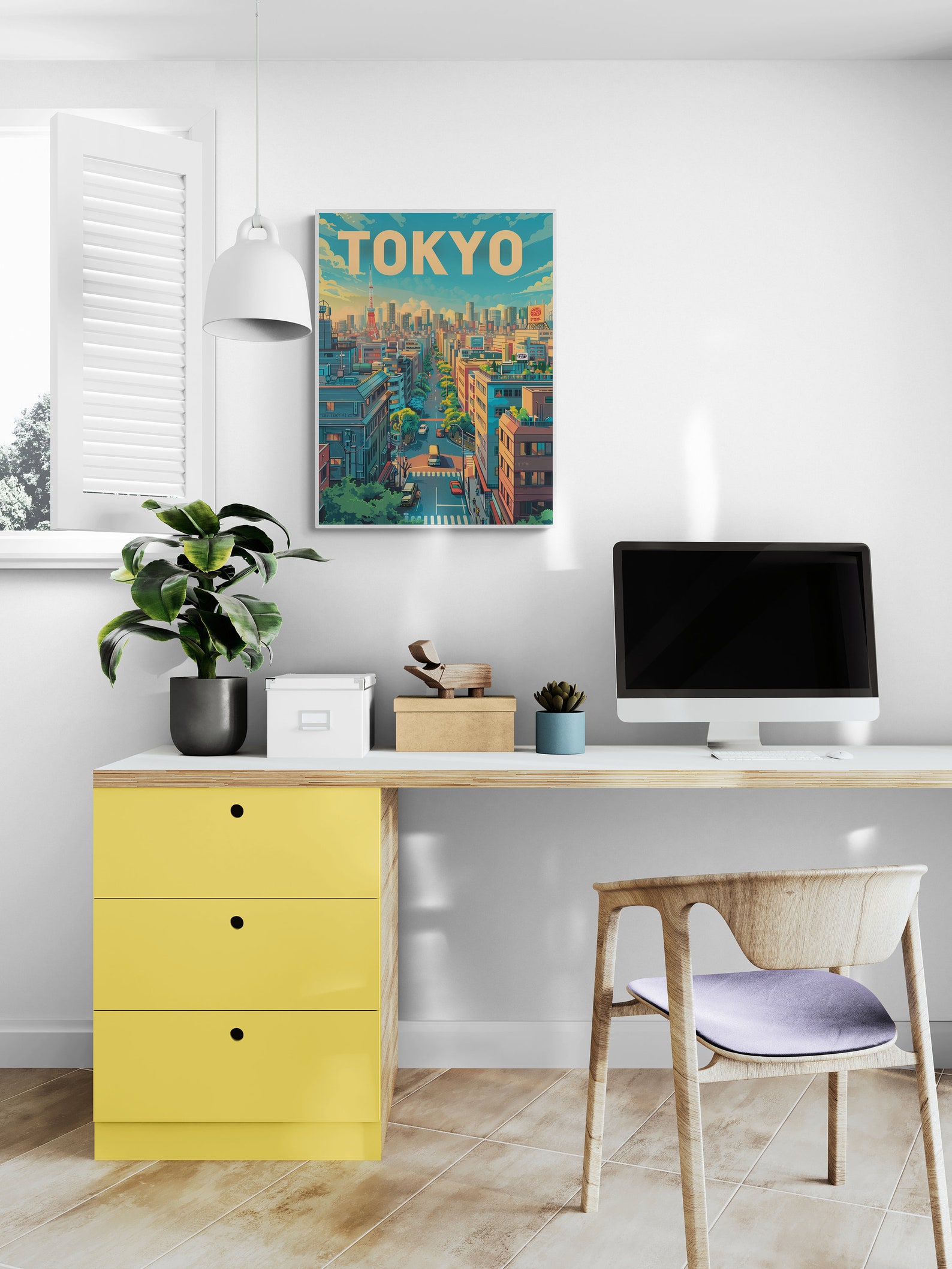 Vibrant Tokyo Poster Japanese Wall Art Decor, Cityscape Print, Modern ...