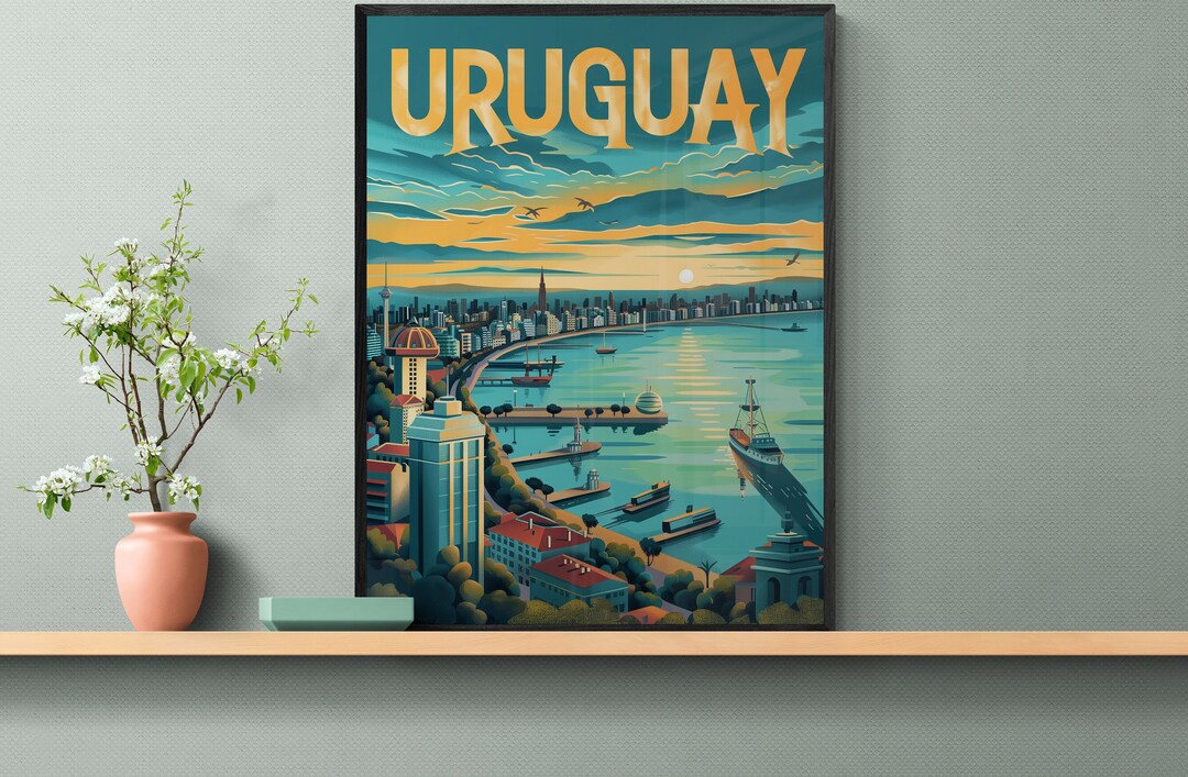 Uruguay Retro Travel Poster, Colorful Vintage Print, Perfect Wall Decor ...