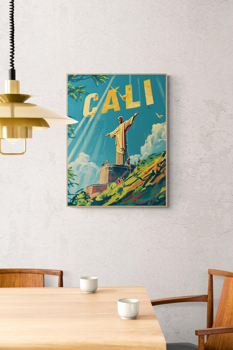 Cali Colombia Travel Poster Printable Wall Art, Vibrant Cityscape Decor ...