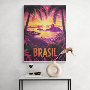 Brazil Printable Travel Poster, Vibrant Wall Art for Home Decor ...
