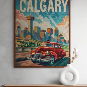 Calgary Printable Travel Poster, Stunning Wall Décor, Ideal for Living ...
