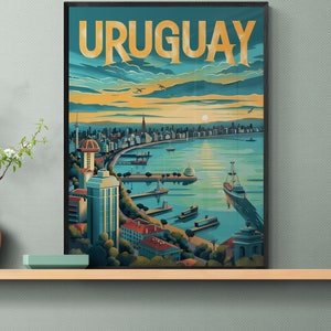 Uruguay Travel Poster Printable File, Vintage Wall Art for Home Decor ...
