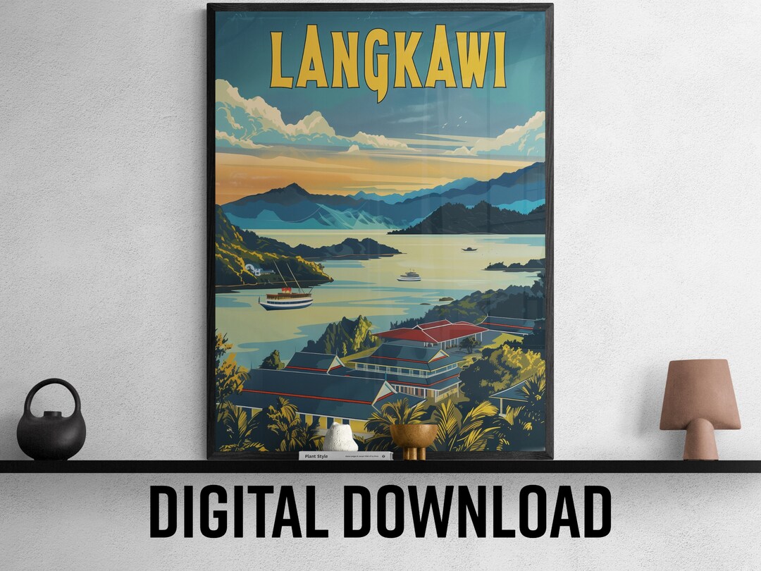 Langkawi Printable Travel Poster, Colorful Malaysia Wall Art, Home ...