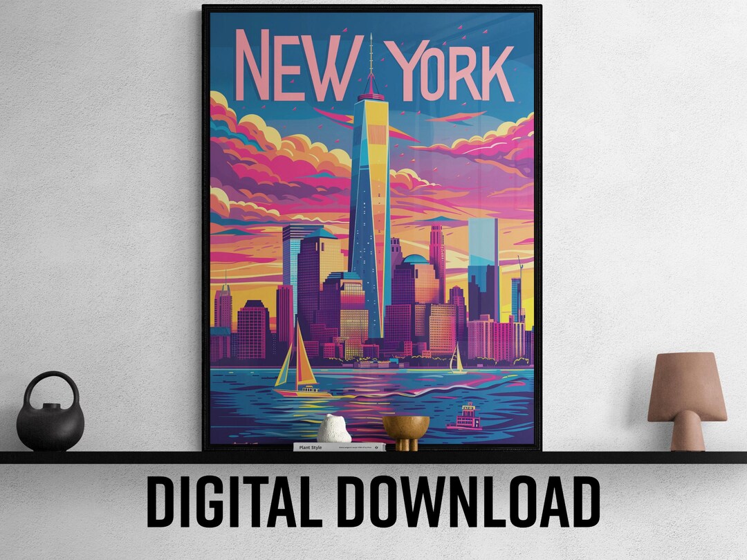 New York Printable Poster, Urban Wall Art, Home or Office Decor, Ideal ...
