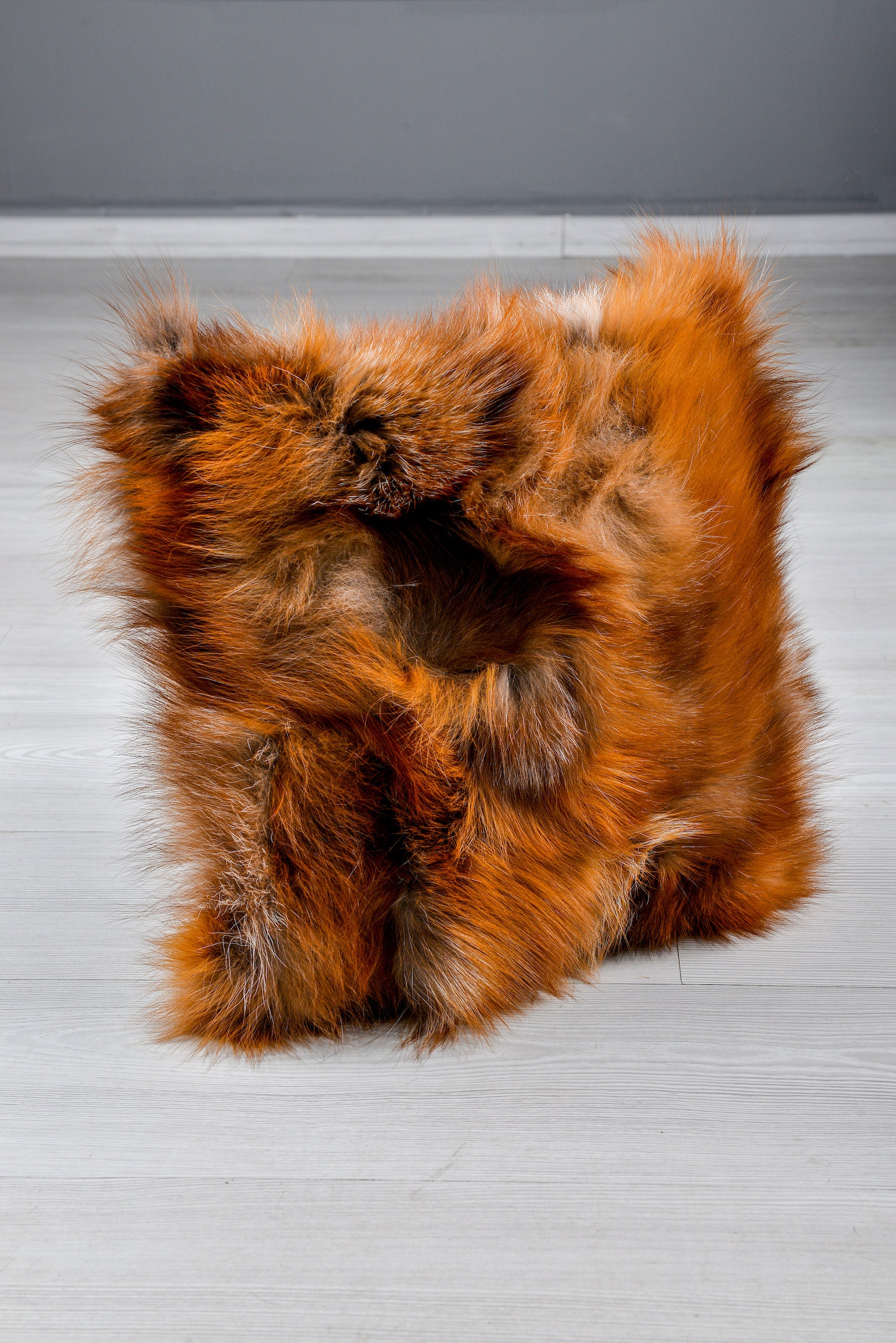 Red Fox Fur Pillow ,handmade Luxury Real Red Fox Throw Pillow, Bedroom ...