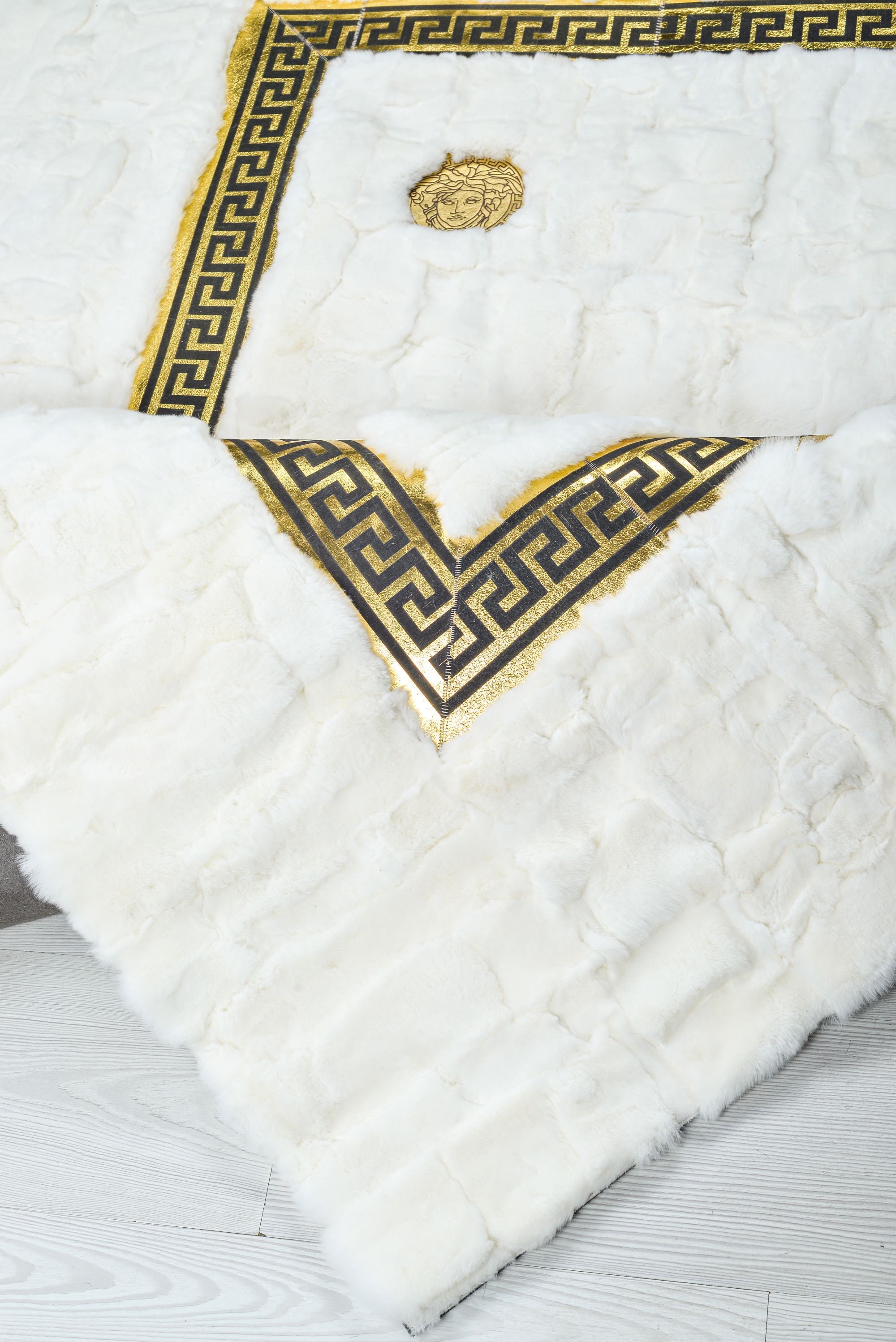 Luxury 100% White Rex Rabbit Fur Rug Nonslip Fur Rug Luxury - Etsy