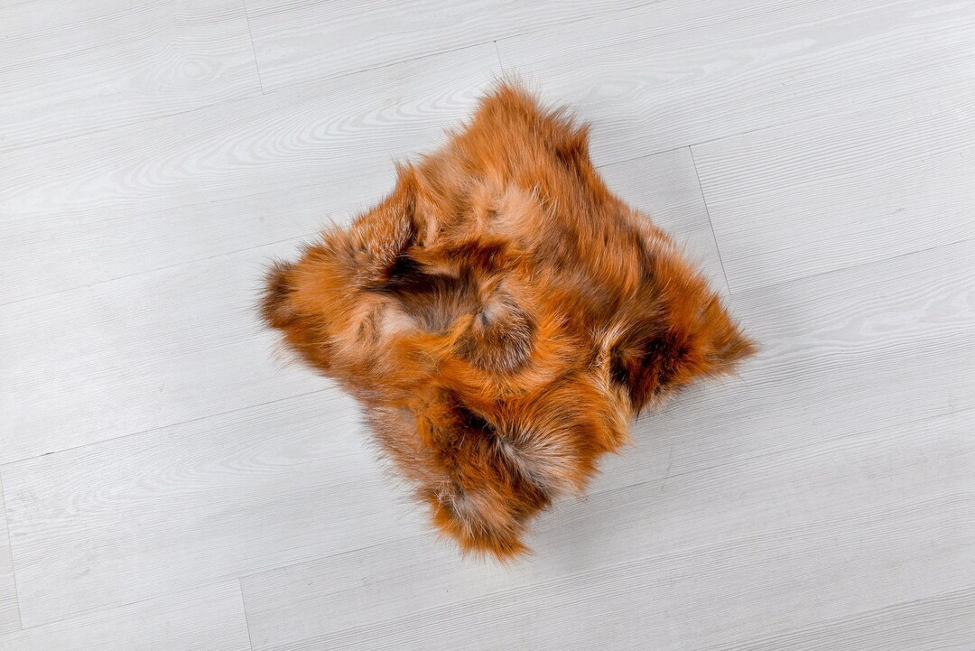 Red Fox Fur Pillow ,handmade Luxury Real Red Fox Throw Pillow, Bedroom ...