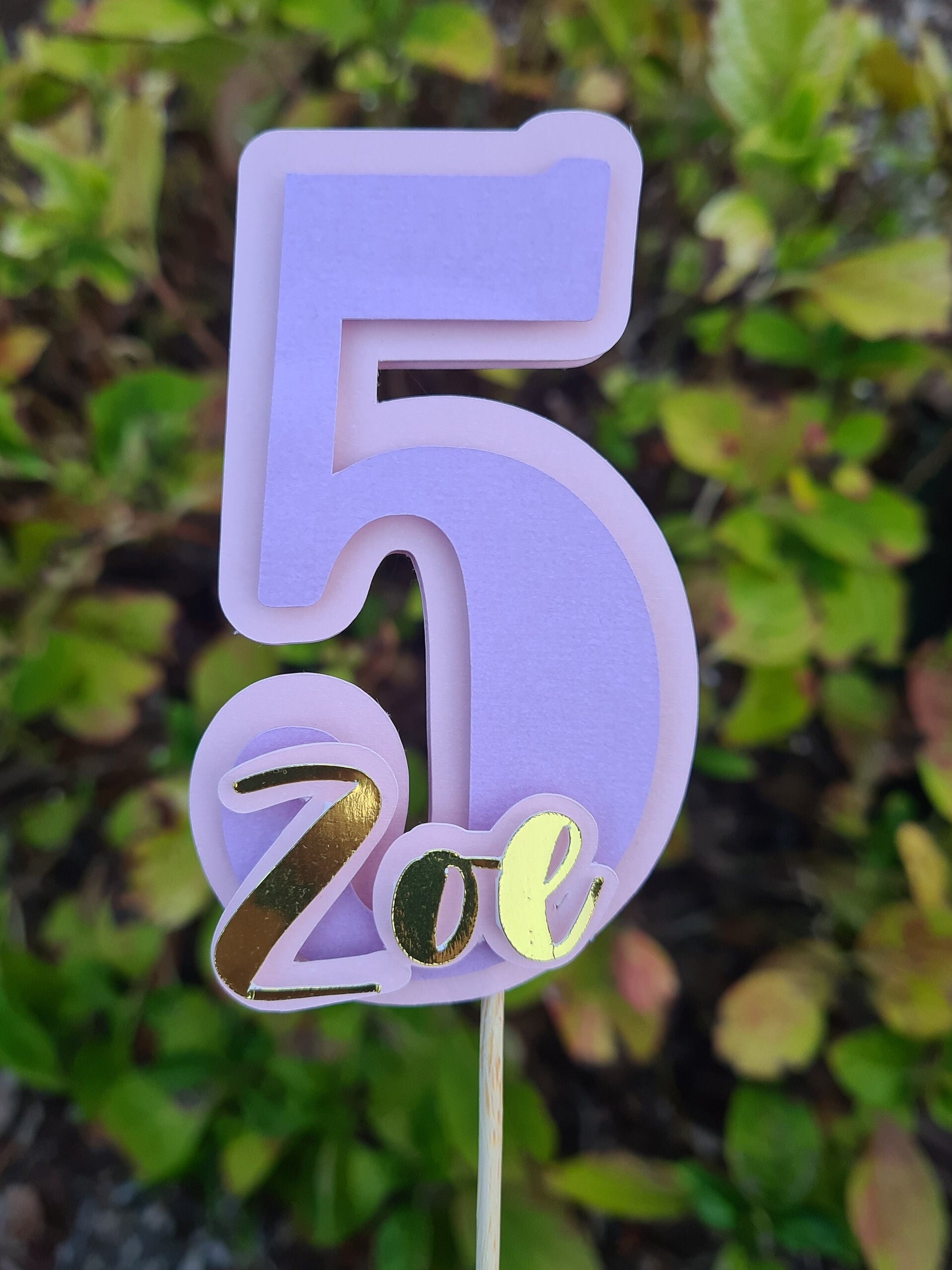 Number Five 5 Cake Topper. Fifth Birthday. 5 Cake Topper. - Etsy