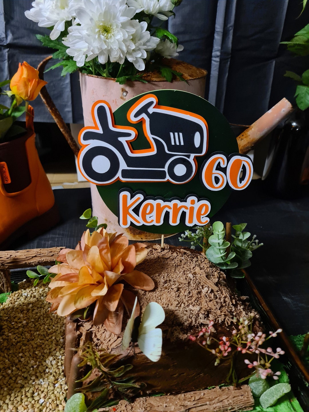 Lawn Mower Personalised Cake Topper - Etsy