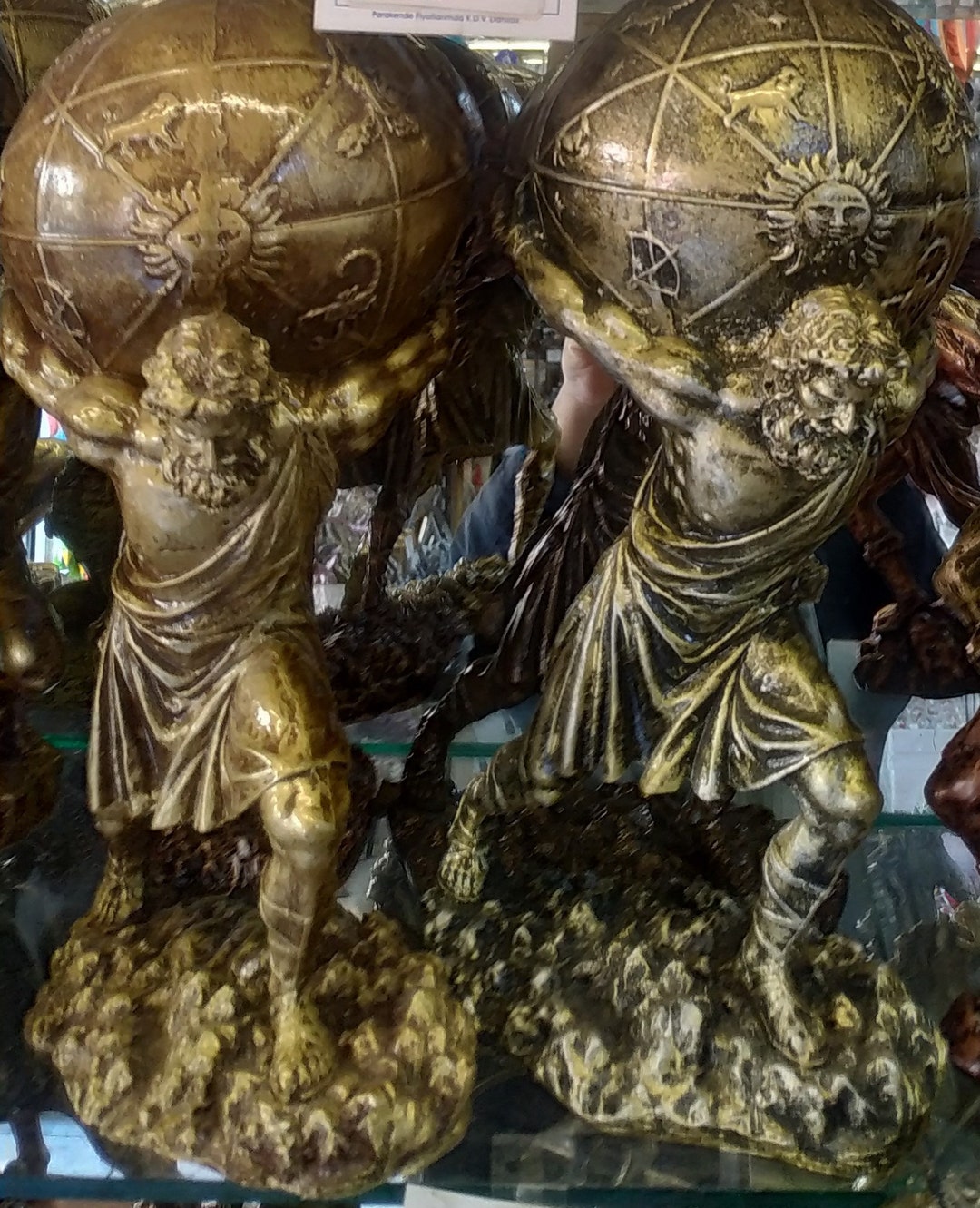 Atlas Statue Greek Mythology A Special Expression Bearing the Weight of ...