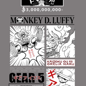 Luffy Gear 5 Front and Back Designs PNG Digital File. - Etsy UK