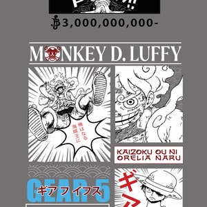 Luffy Gear 5 Front and Back Designs PNG Digital File. - Etsy UK