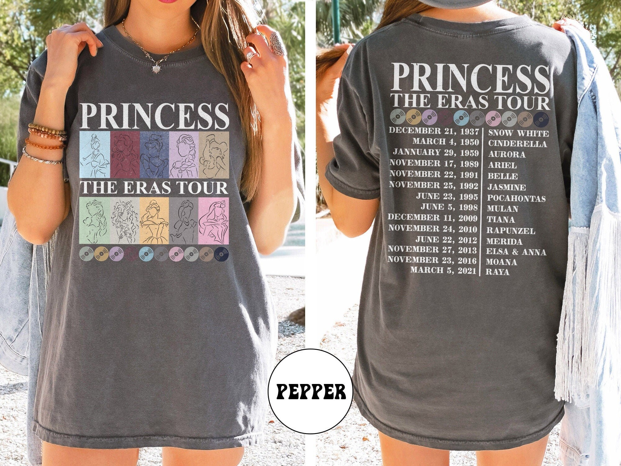 Disney Princess Eras Tour Shirt, Eras Merch, Disney Princess Concert ...