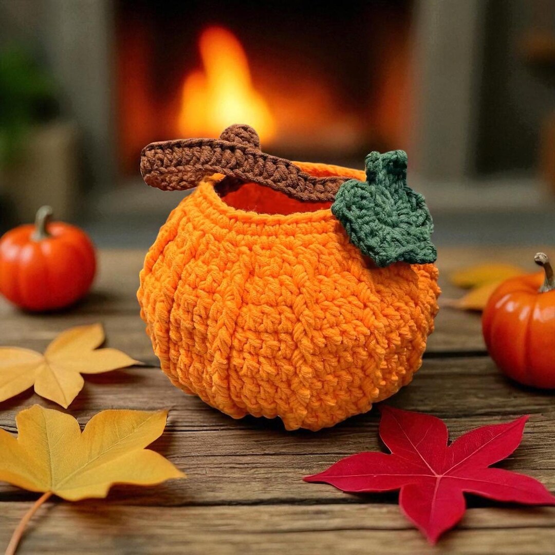 Pumpkin Basket Crochet Pattern, Amigurumi Pumpkin Bag Pattern, Crochet ...
