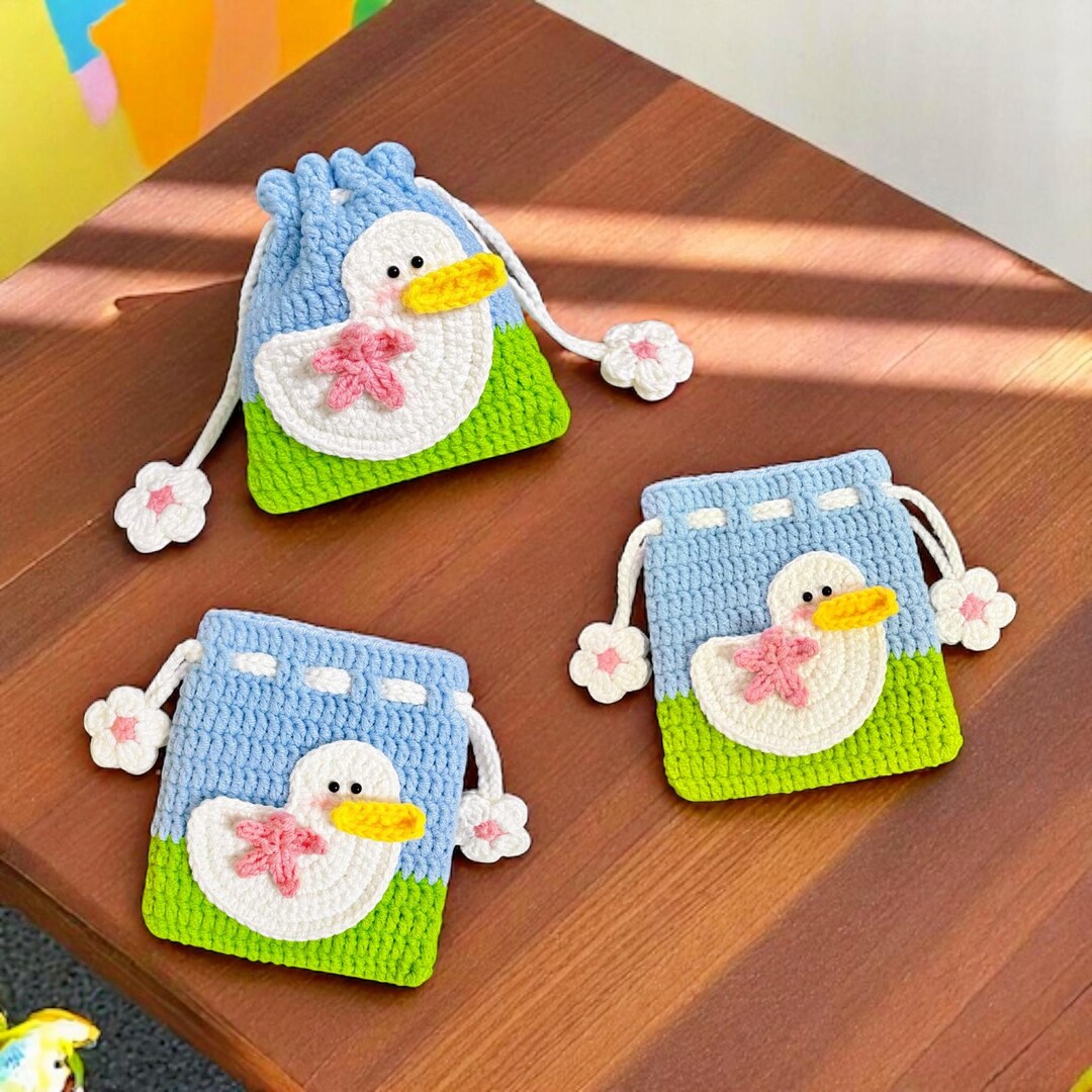 Duck Handbag Crochet Pattern, Crochet Ducky Tote Bag, Crochet Handbag ...