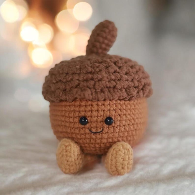 Acorn Crochet Pattern, Crochet Pattern Acorns, Oak Acorn Keychain ...