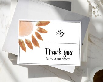 Editable Small Business thank You Canva Card Template - Etsy