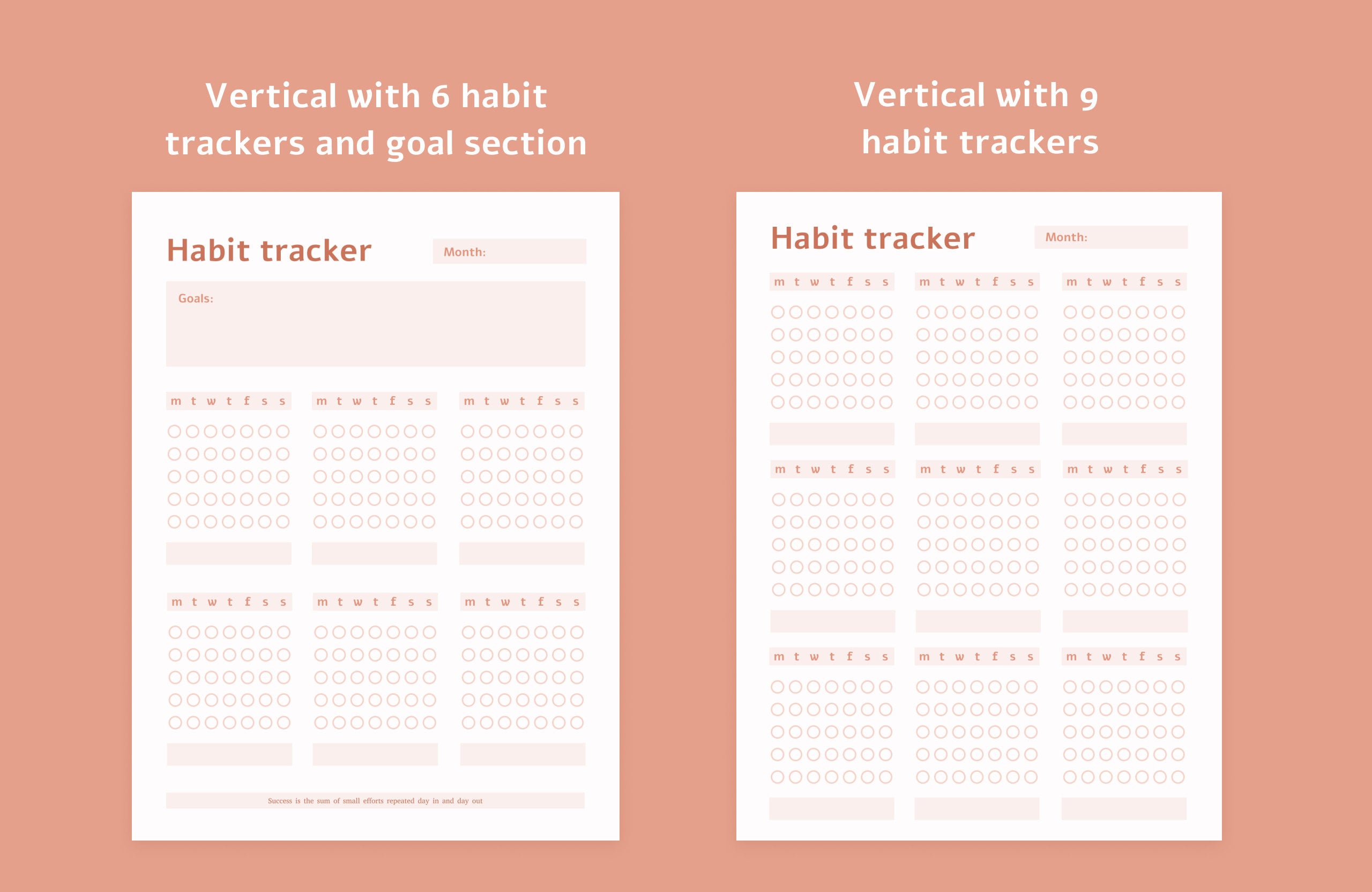 Monthly Habit Tracker Digital/printable - for iPad - Printable PDF ...