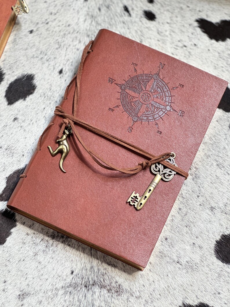 Personalised Wanderlust Compass A Vegan Leather Bound Journal of ...