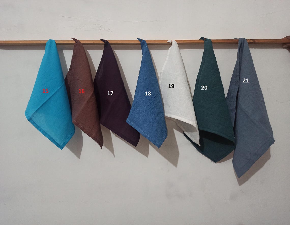 100 Pack Dye Color Cotton Napkin, Washable Wedding Napkins Washed ...