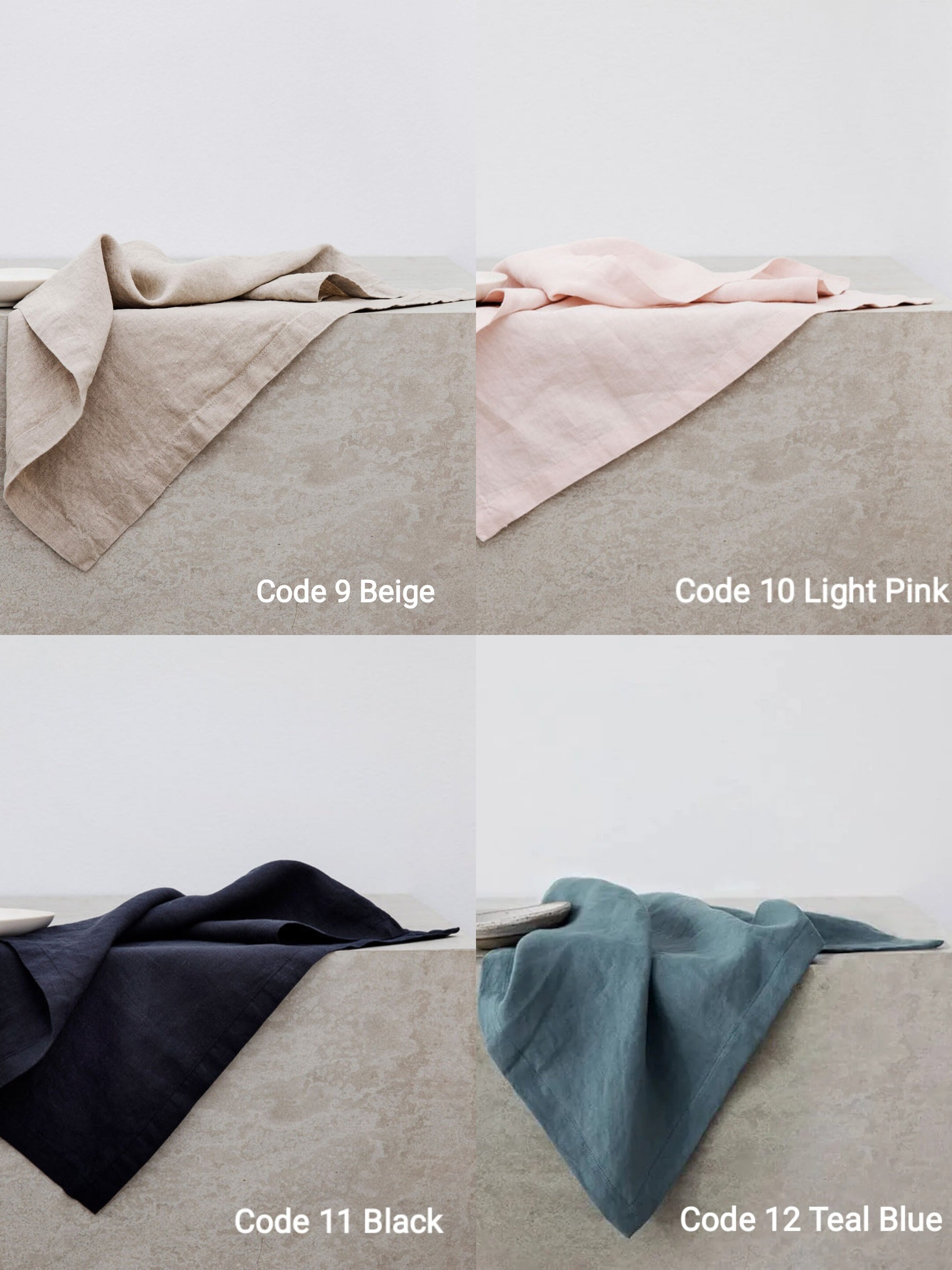 100 Pack Dye Color Cotton Napkin, Washable Wedding Napkins Washed ...