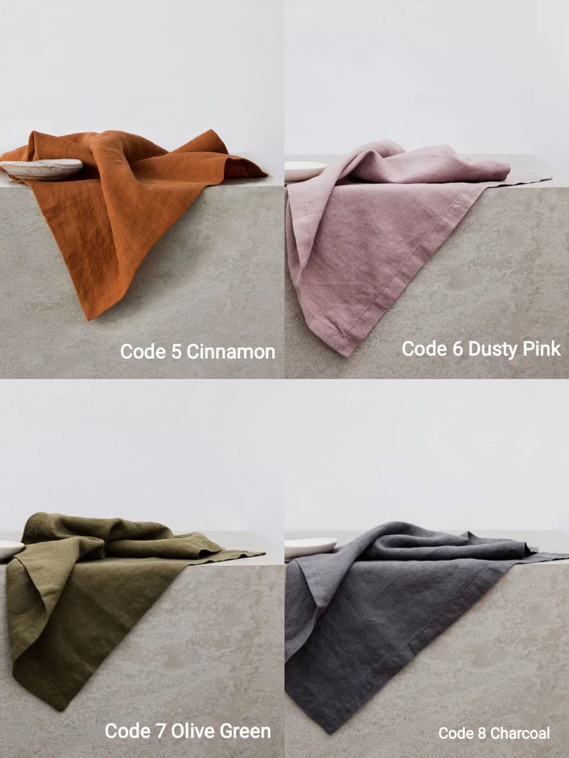 100 Pack Dye Color Cotton Napkin, Washable Wedding Napkins Washed ...