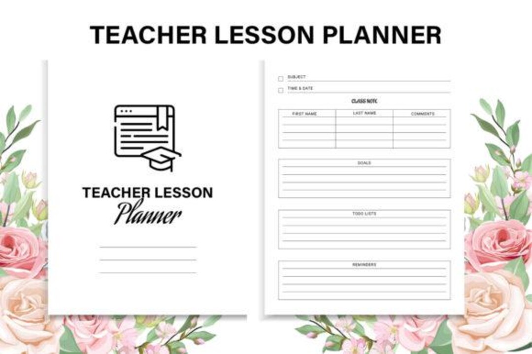 Teacher Lesson Planner Pdf Download, Back to School Teacher - Etsy
